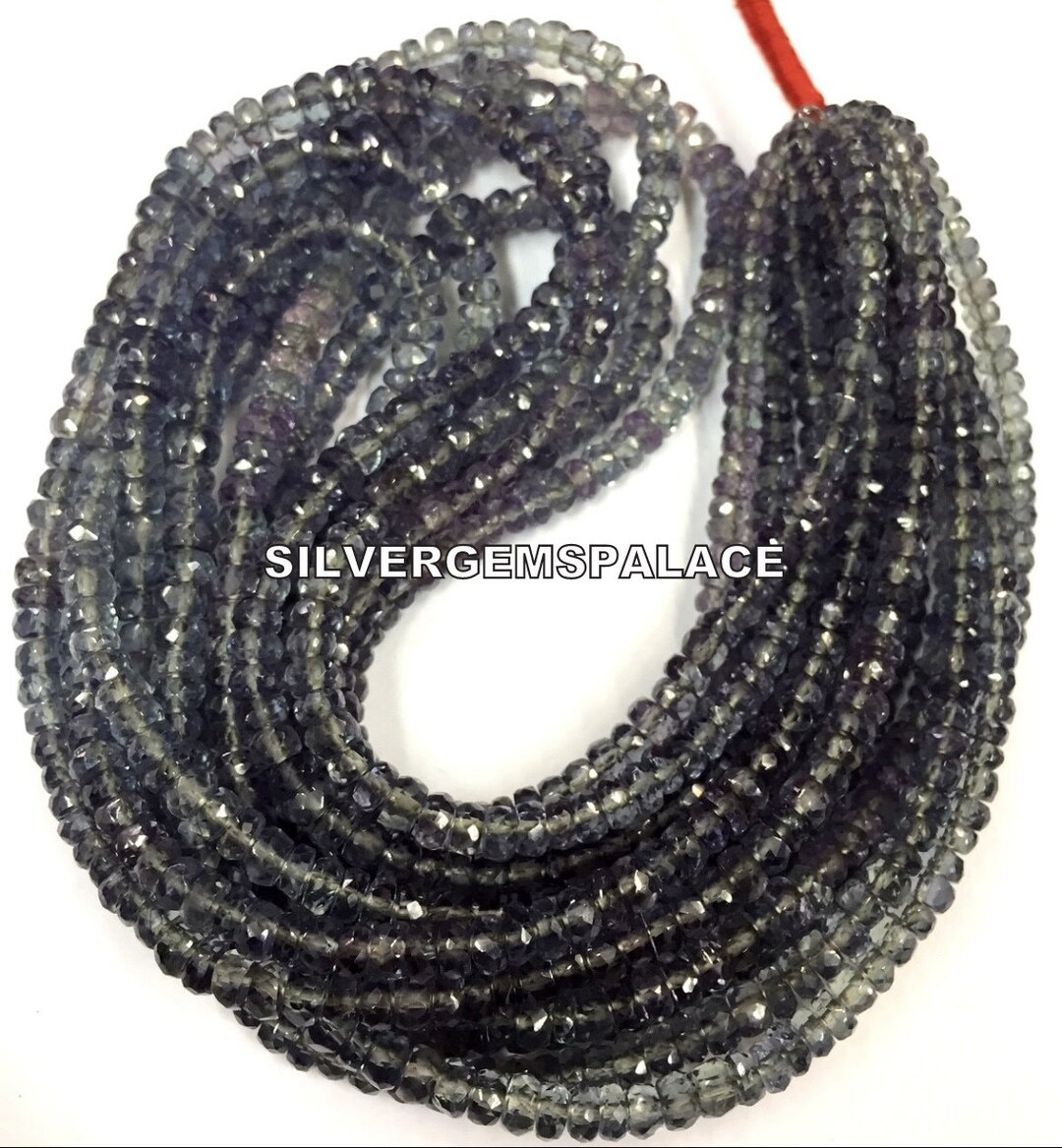 Extremely Beautiful~rare Sparkling~alexandrite Faceted Rondelle Beads 4 ...
