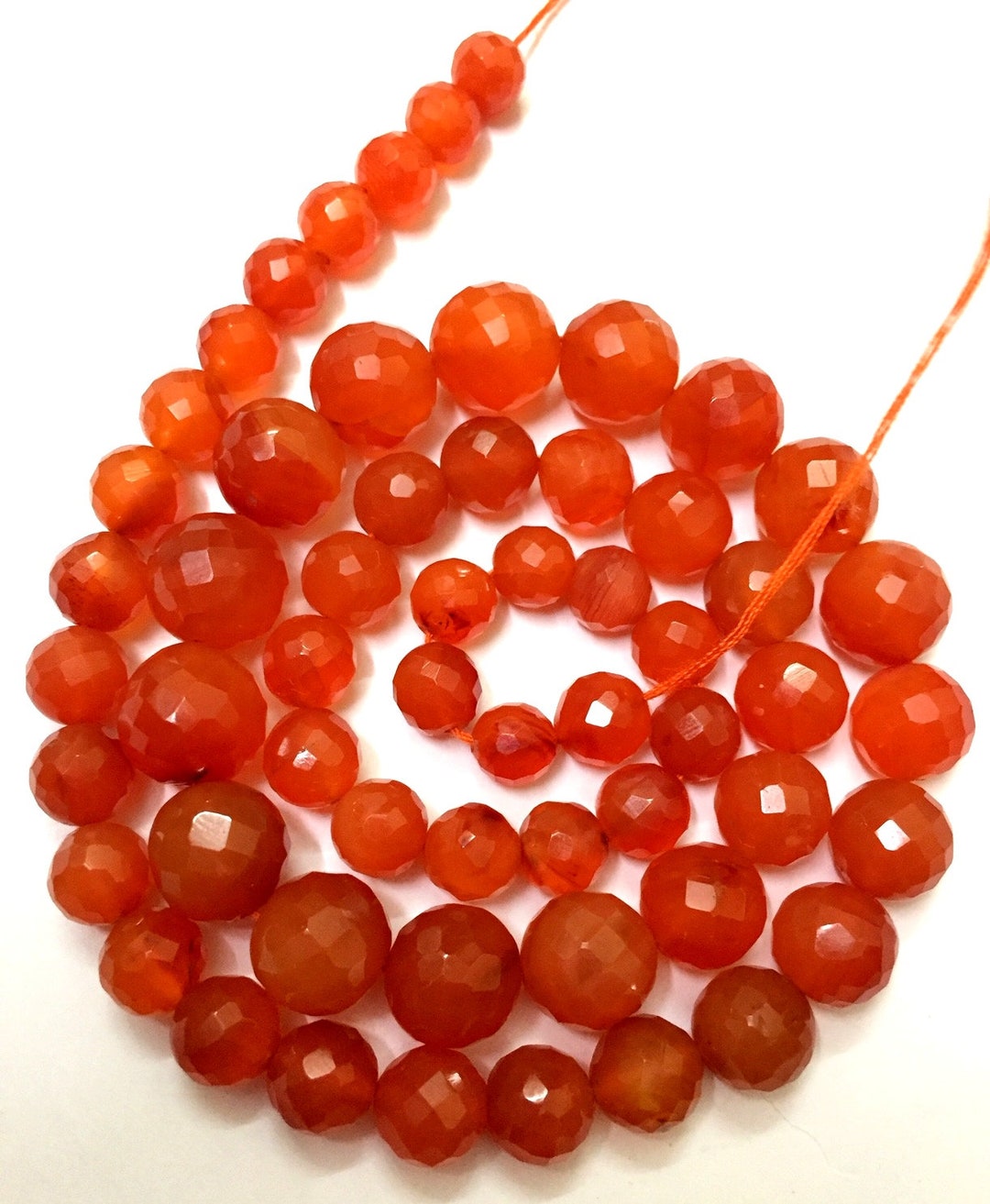 Natural Rare Carnelian Round Ball Beads Faceted Carnelian Round Beads ...