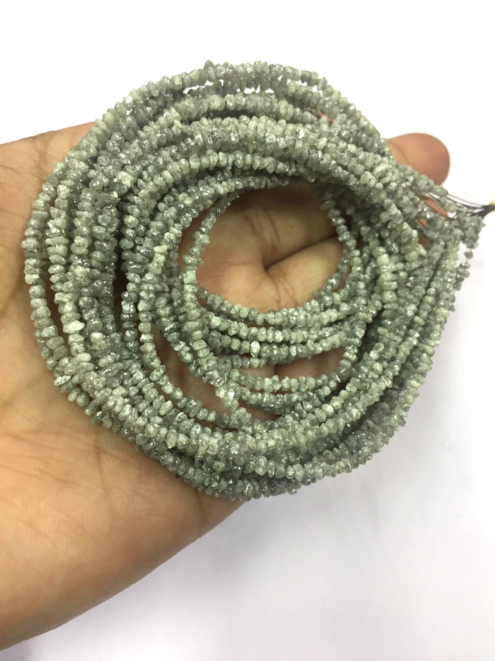 15 Inch Strand Natural Gorgeous White Diamond Chips Rough | Etsy