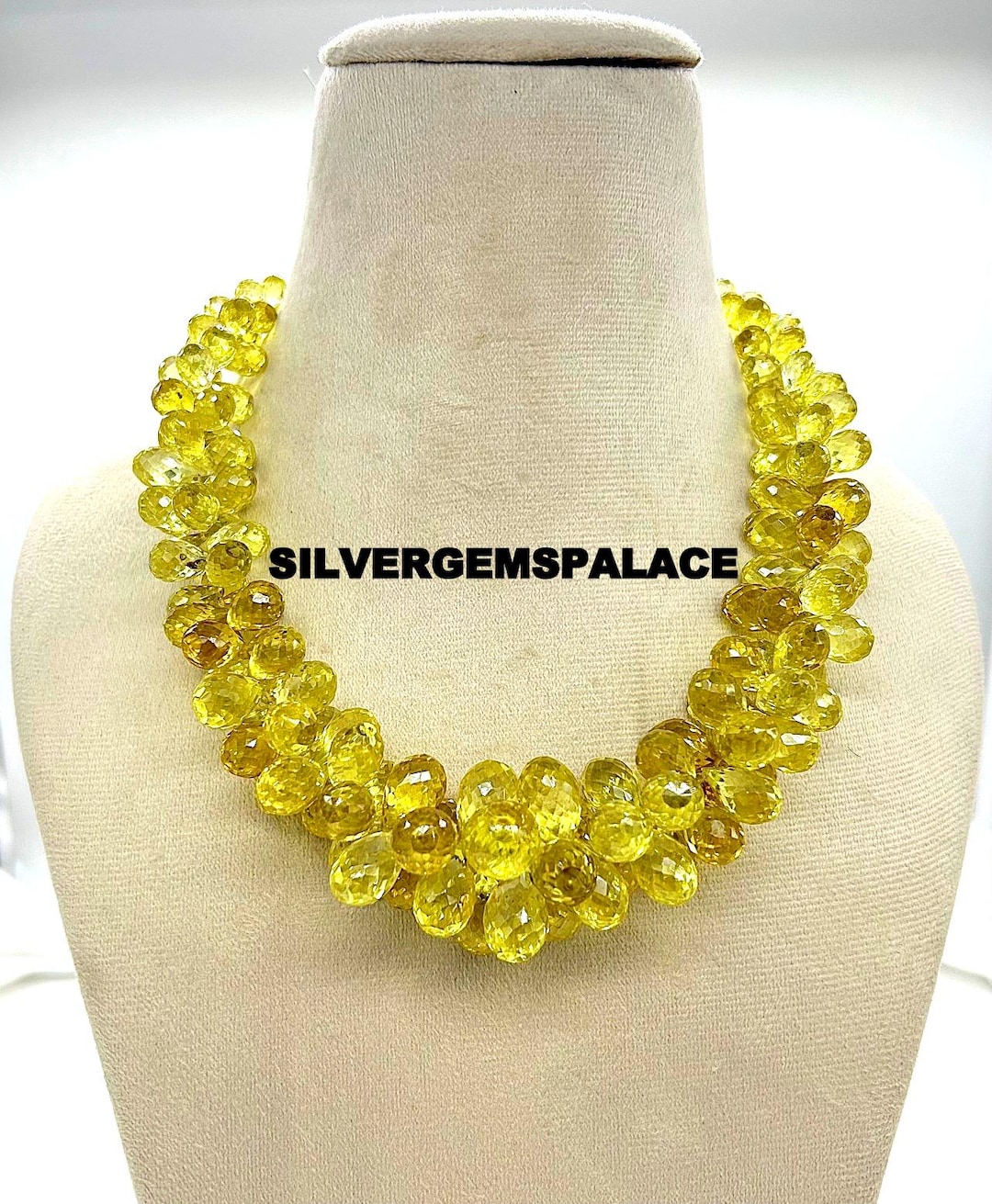 AAAA+ Rare Yellow Sapphire Faceted Drops Beads Sapphire Teardrop ...