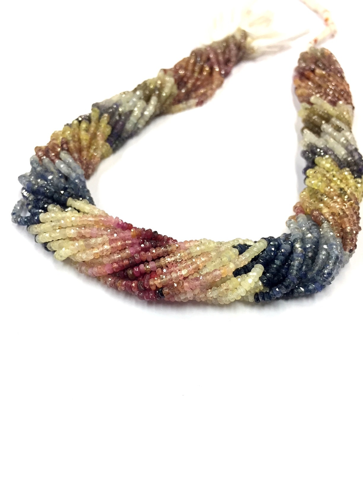 Natural Stone Multi Sapphire Faceted Beads Rondelle Shape 3mm | Etsy