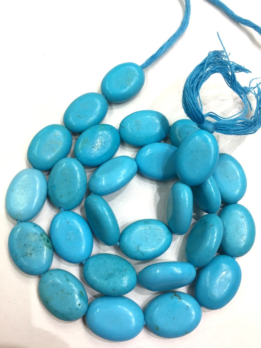 Natural Turquoise Smooth Oval Beads Turquoise Oval Shape Beads Jewelry ...