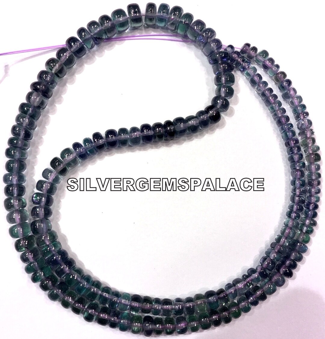 Rarest~alexandrite Smooth Rondelle Beads Color Changing Alexandrite ...