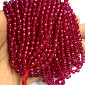 AAAA++ QUALITY so Gorgeous Ruby Corundum Smooth Round Ball Beads 5.MM ...