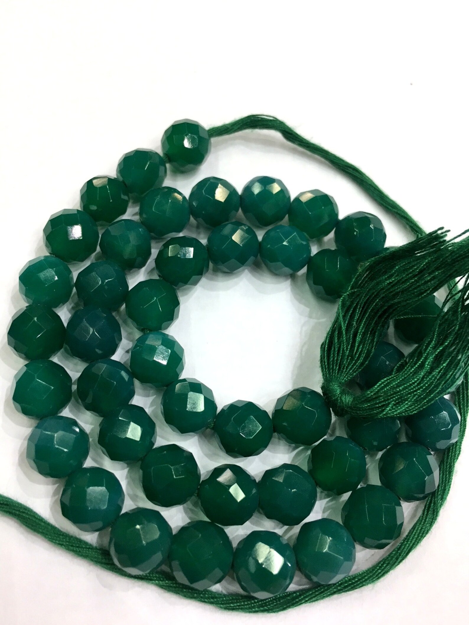 Natural Green Onyx Faceted Round Ball Beads 8.MM Onyx Gemstone | Etsy