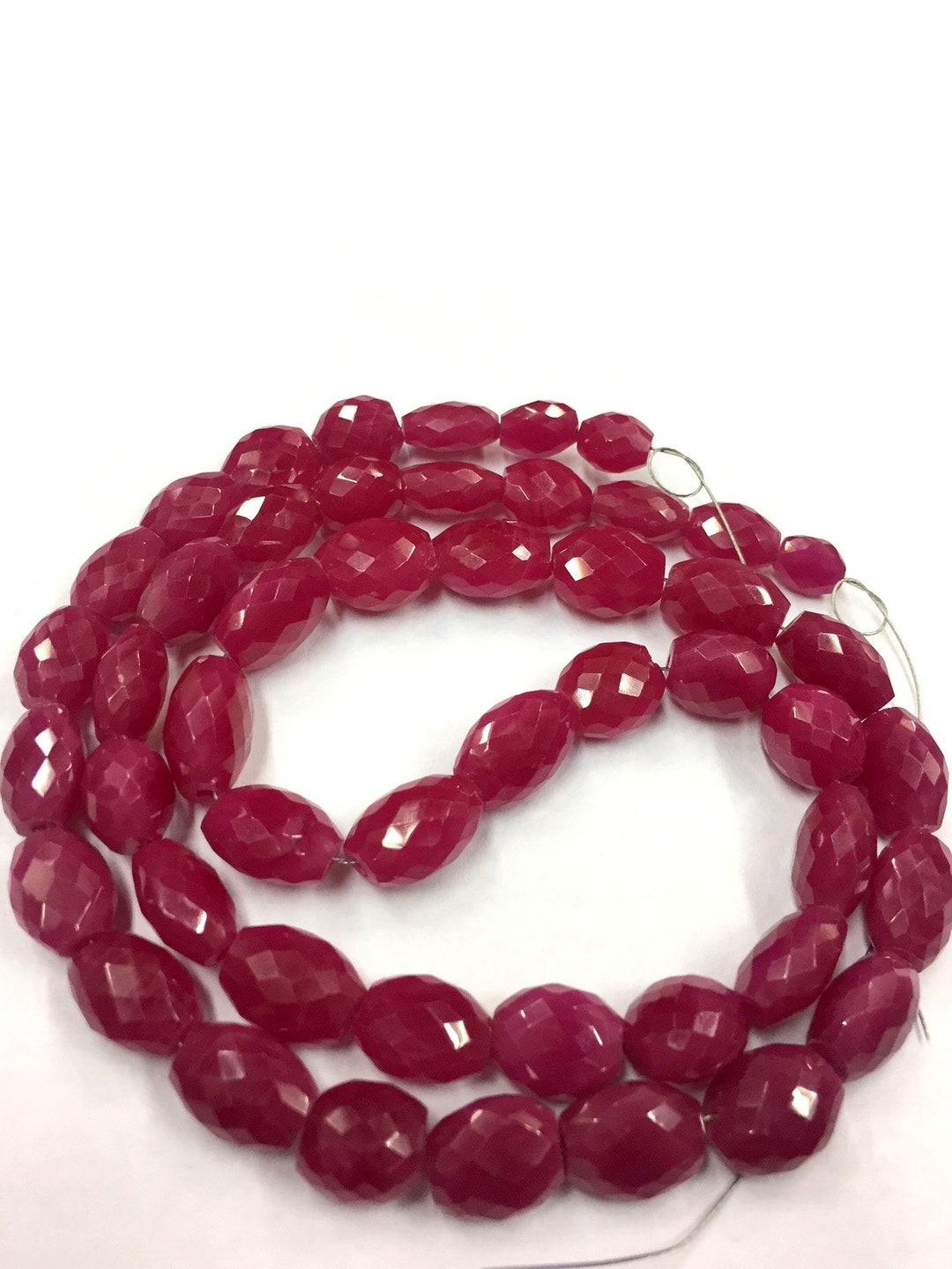 Natural Ruby Faceted Oval Beads Ruby Oval Shape Beads Top Quality Very ...