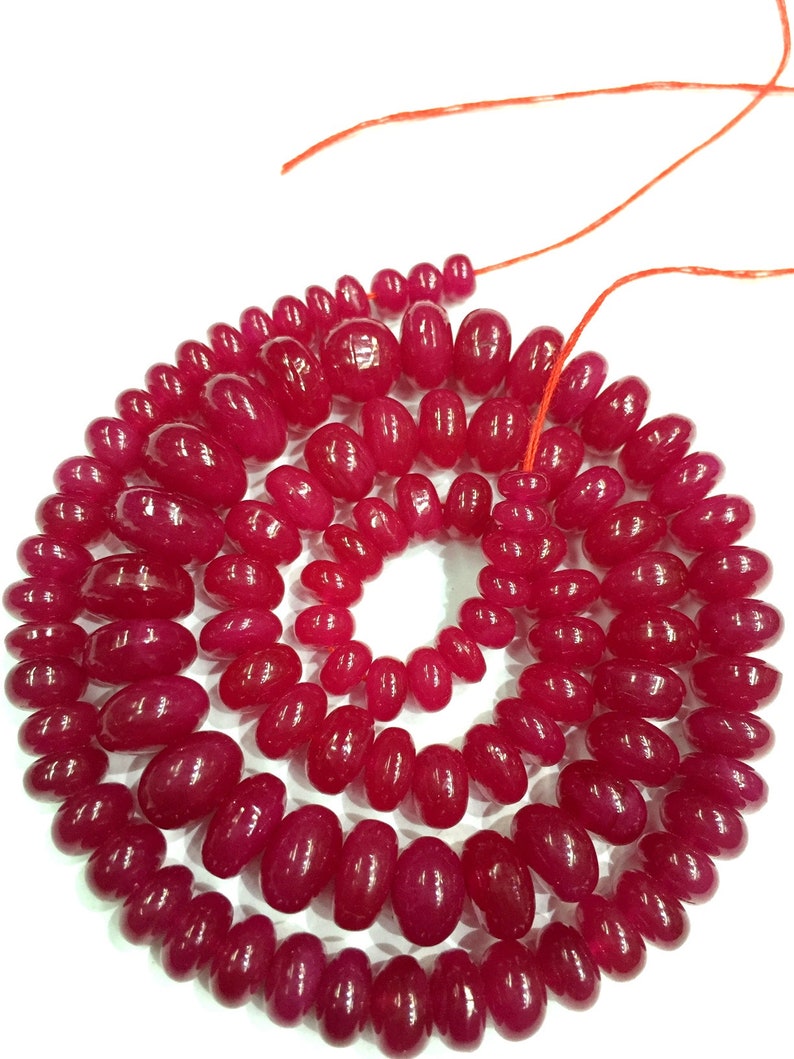 Extremely Beautiful--so Gorgeous-natural Ruby Smooth Beads Ruby ...