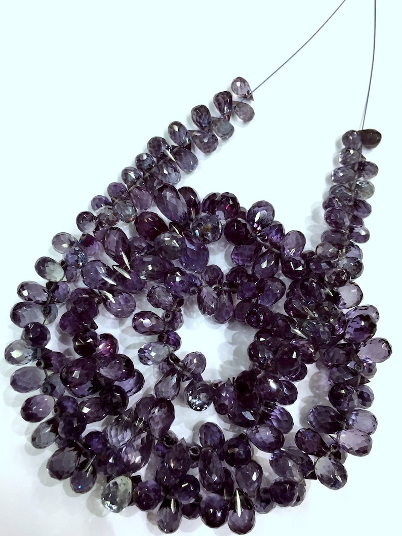 Extremely Beautiful~~great Sparkling~alexandrite Faceted Teardrop Beads ...