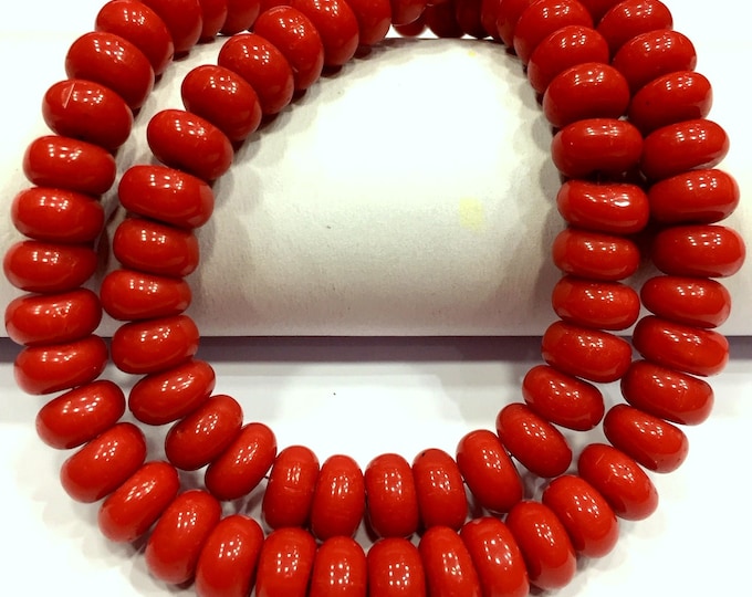 AAA Qualitynatural Coral Smooth Rondelle Beads 9.MM Coral - Etsy