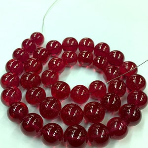Extremely Rare--smooth Polished Ruby Corundum Smooth Round Beads 10.MM ...