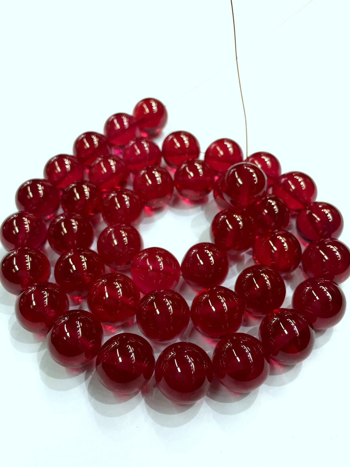 Extremely RareRuby Corundum Smooth Round Beads 12.MM Ruby | Etsy