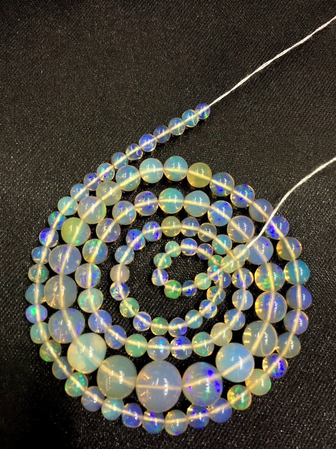 Natural Top Fire Opal Round Beads Ethiopian Opal Smooth Round Beads ...