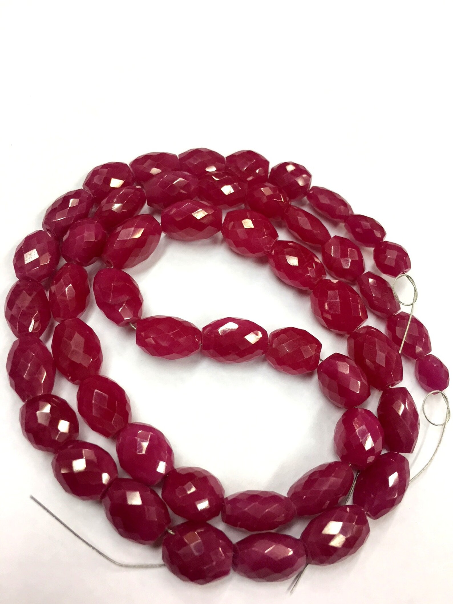 Natural Ruby Faceted Oval Beads Ruby Oval Shape Beads Top Quality Very ...
