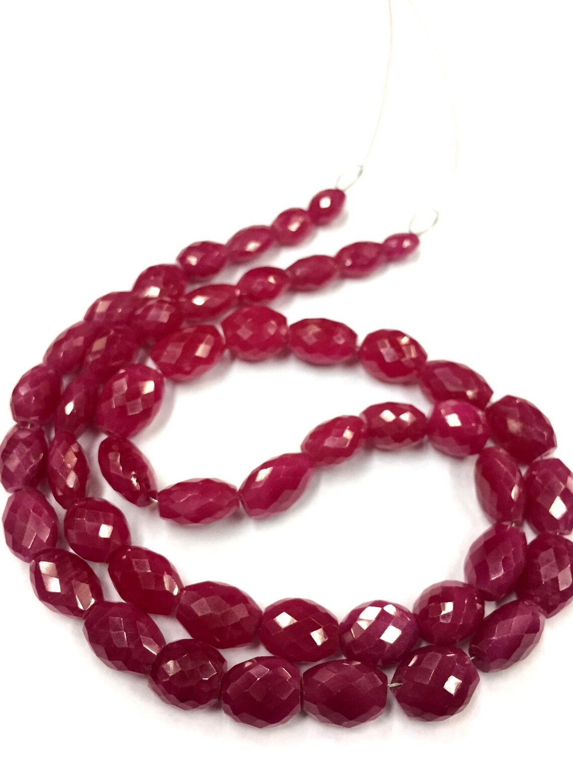 Natural Ruby Faceted Oval Beads Ruby Oval Shape Beads Top Quality Very ...