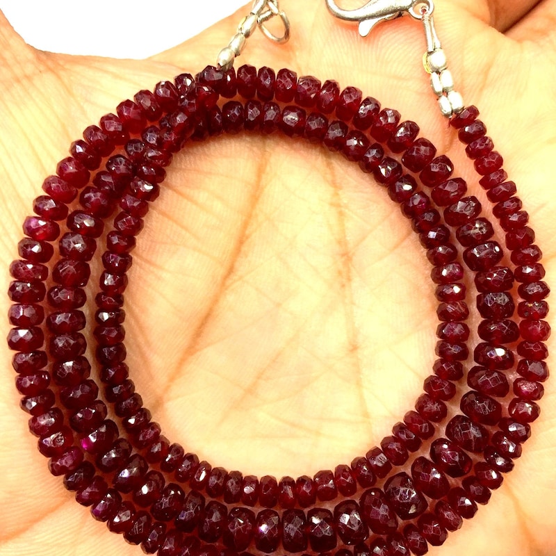 Natural Ruby Beads - Etsy