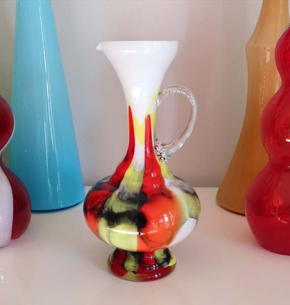 CARLO MORETTI Multi Coloured PITCHER Jug Vase 30cm Murano - Etsy