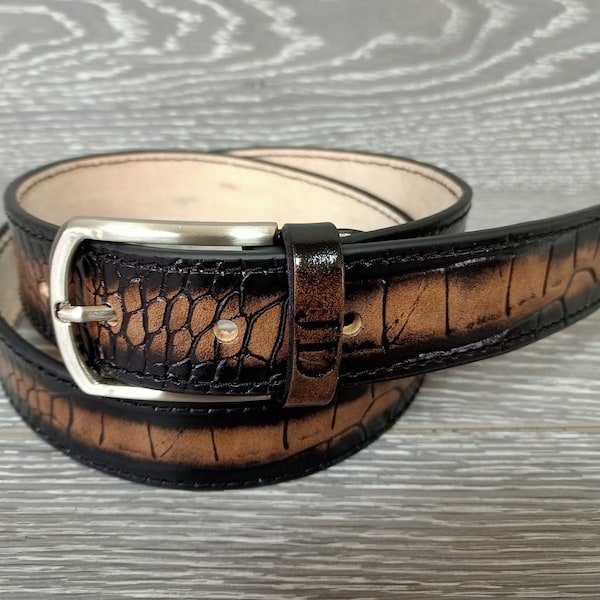 Alligator Western Belt - Etsy