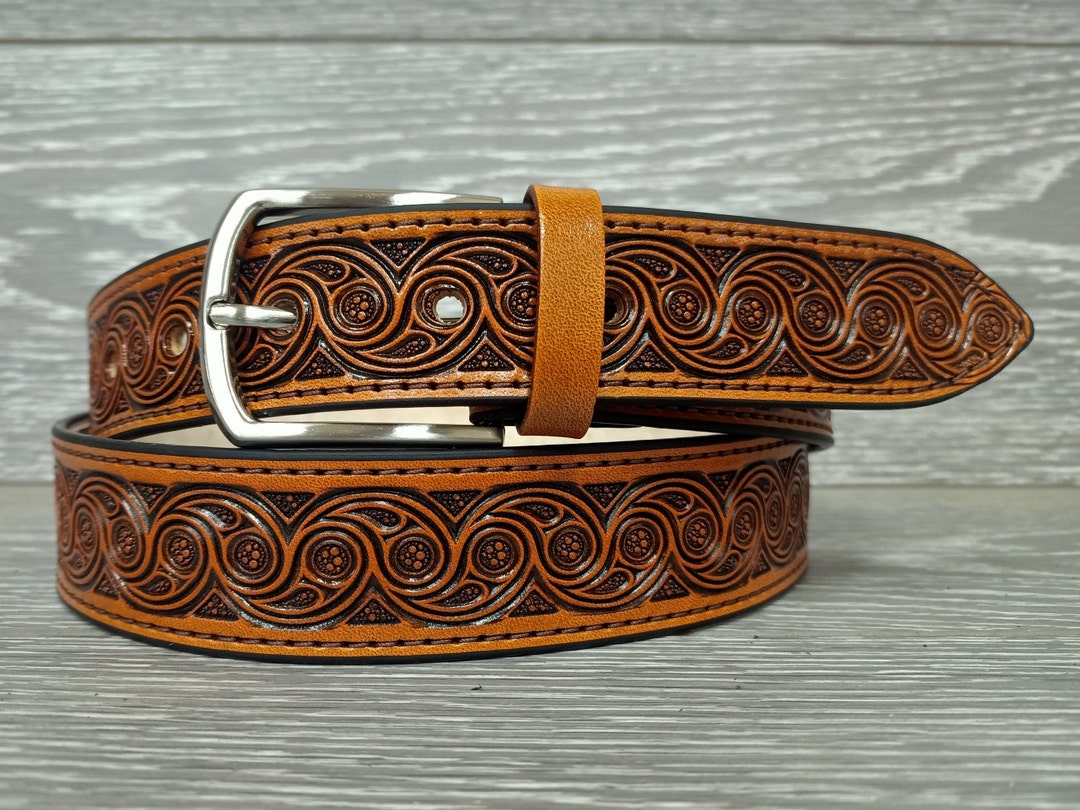 Custom Leather Belts, Handmade Leather Belts, Personalized Tooled ...