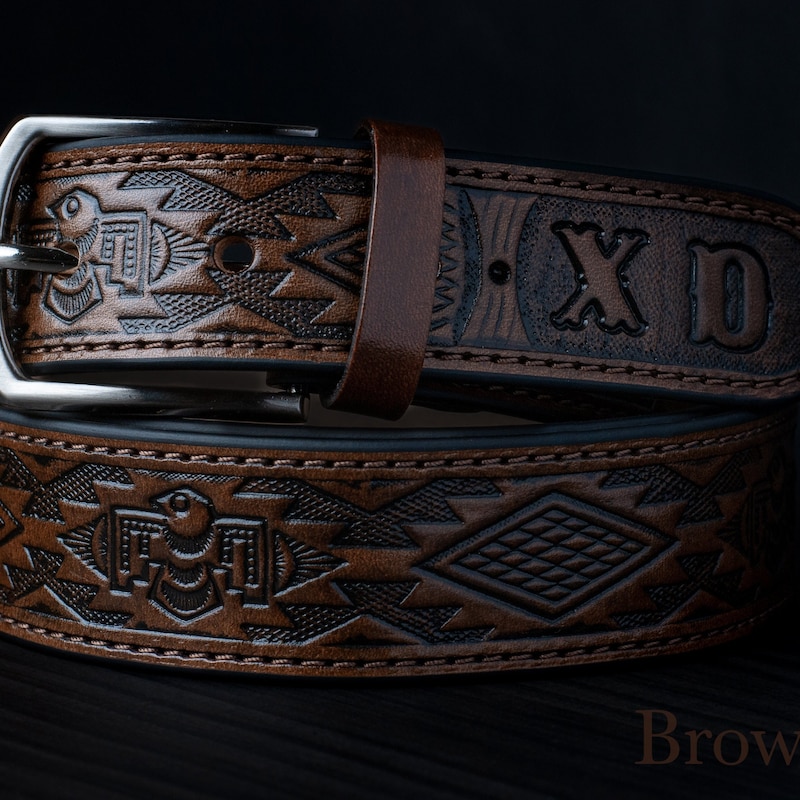 Mexican Leather Belt Etsy