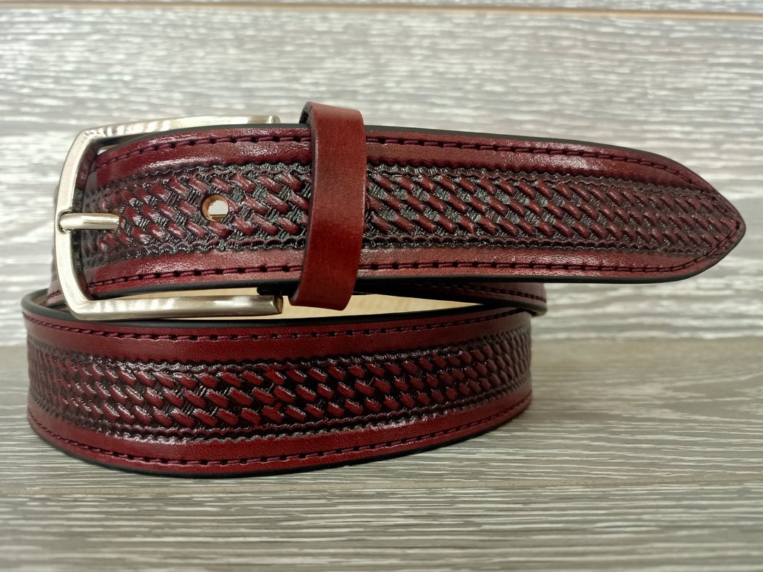 Custom Leather Mens Belt, Casual Leather Belt, Father's Day Leather ...