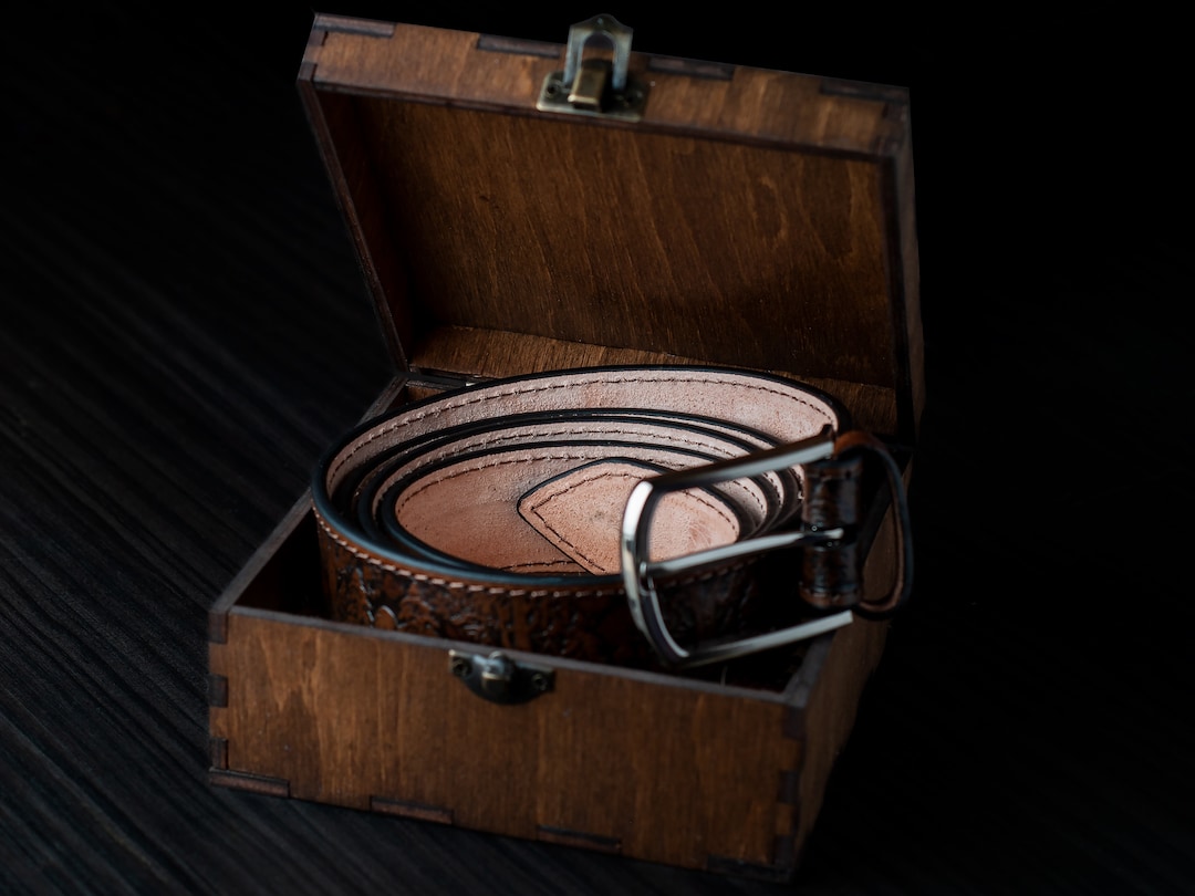 Wooden Box for Belts - Etsy