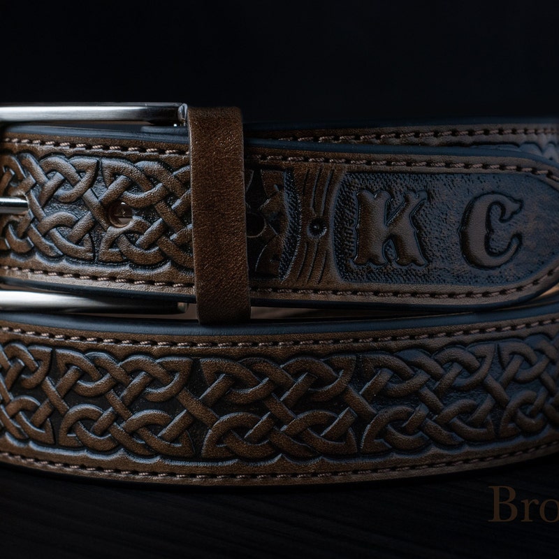 Leather Celtic Knot Belt - Etsy UK
