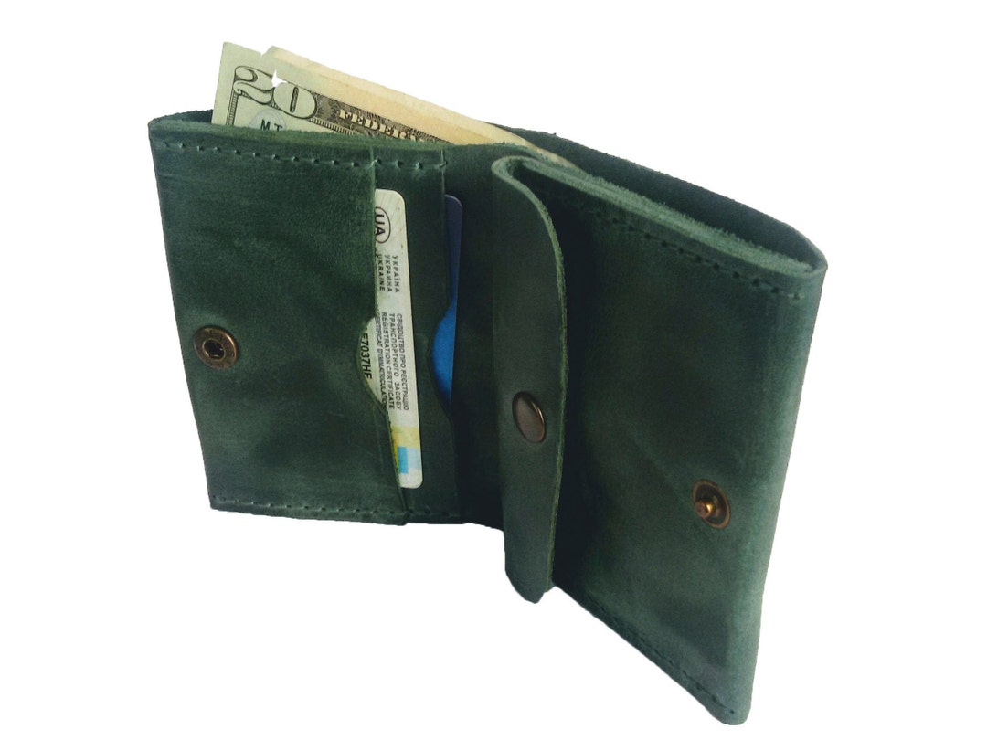 Personalized Wallet, Green Leather Wallet, Green Wallet, Leather Wallet ...