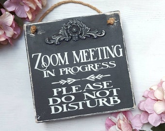 Printable Do Not Disturb Sign, Meeting in Progress Svg, Online Meeting ...
