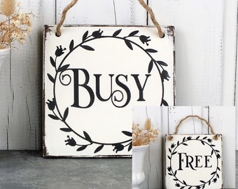 Busy door sign | Etsy