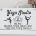 Zen Den Sign, Yoga Decor, Meditation Room Ideas, Yoga in Session Sign ...