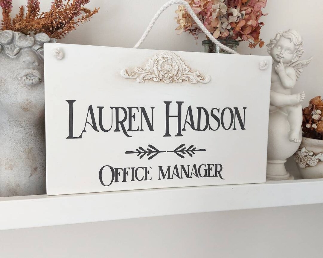 Personalized Wood Name Plate, Custom Office Door Sign - Etsy