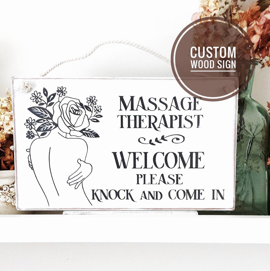 Massage Therapist Sign Custom Business Door Sign Welcome Sign Do Not Disturb Plaque