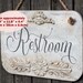 Restroom Wood Sign Farmhouse Cottage Door Signs French Chic - Etsy