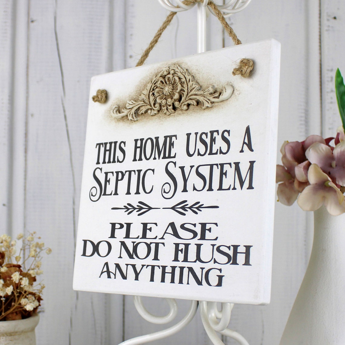 Septic Sign for Bathroom Mini Only Toilet Paper Wood Sign - Etsy