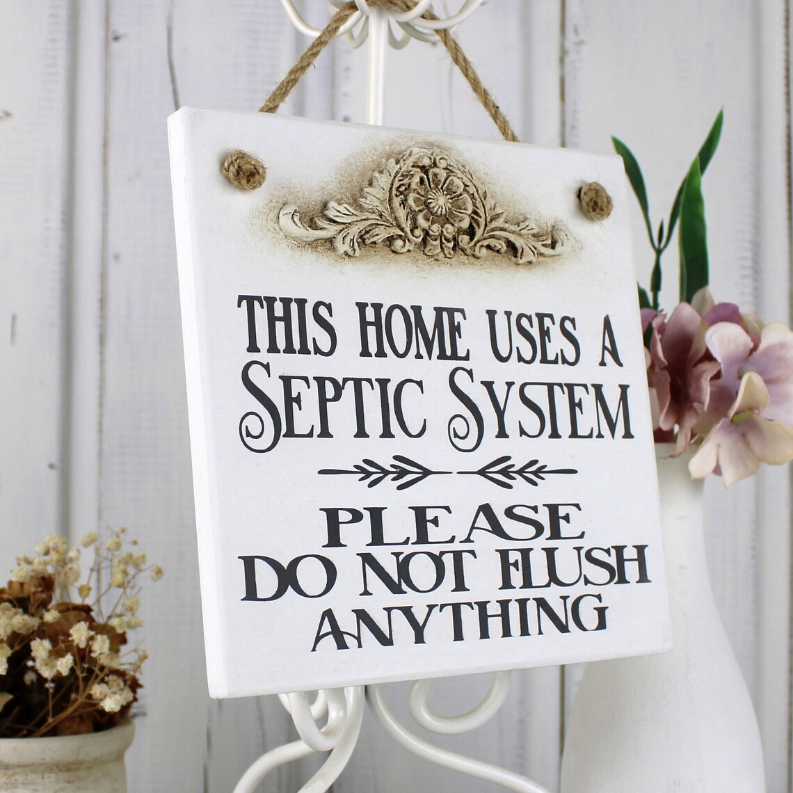 Septic Sign for Bathroom Mini Only Toilet Paper Wood Sign - Etsy