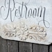 Restroom Wood Sign Farmhouse Cottage Door Signs French Chic - Etsy