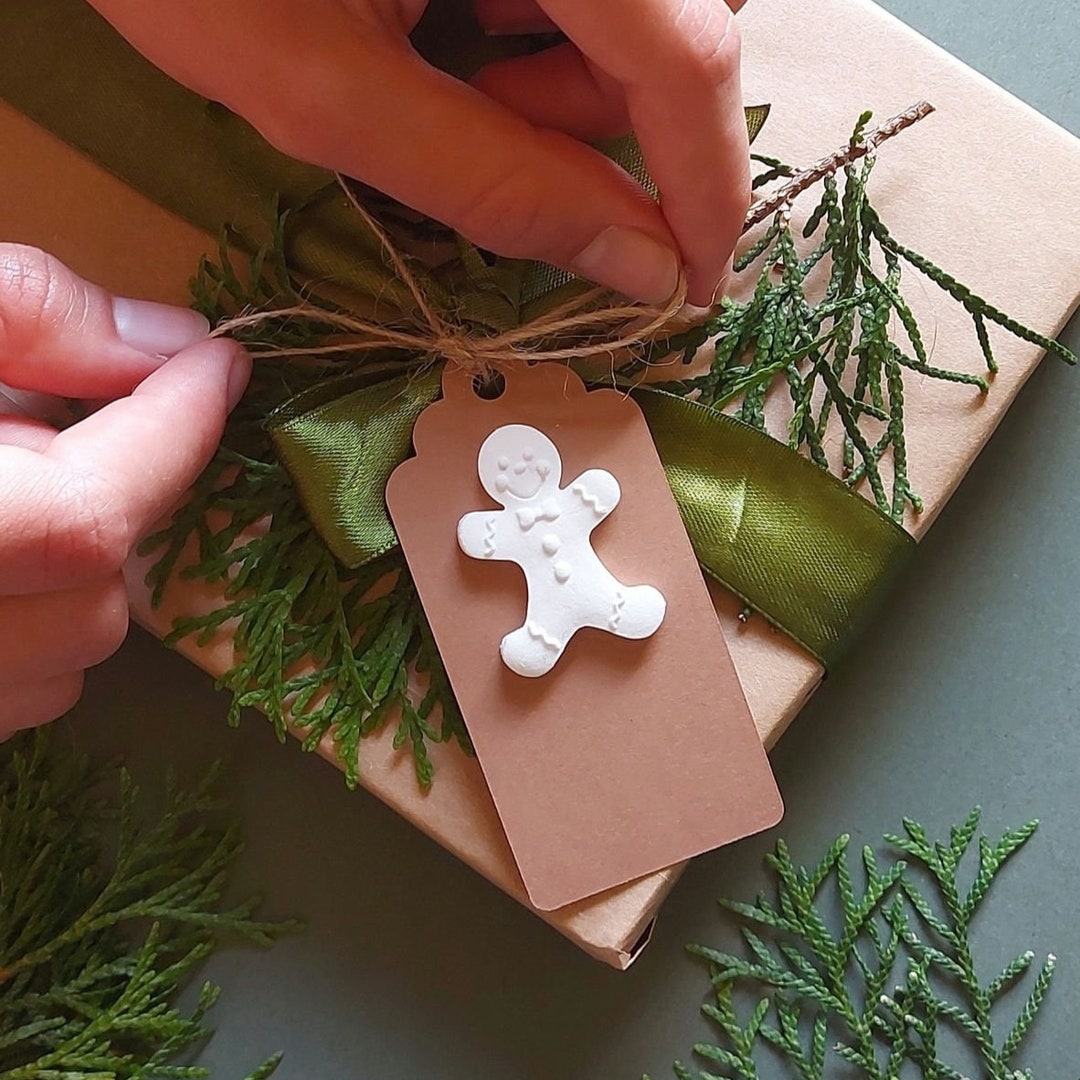 Gingerbread Christmas Gift Tags, Handmade Holiday Gift Tags ...