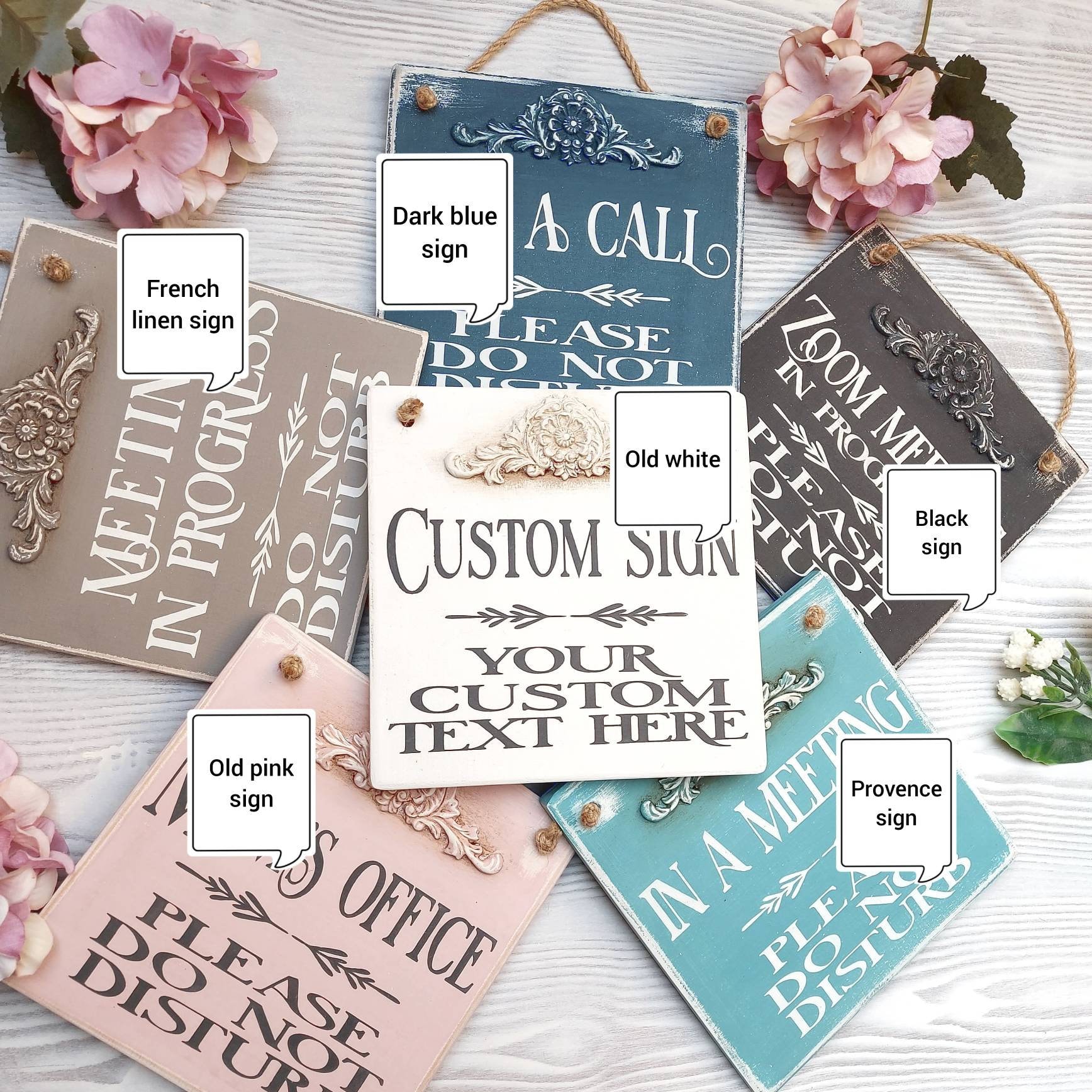 Do Not Disturb Door Hanger, Custom Office Door Plaque, Business Signs ...