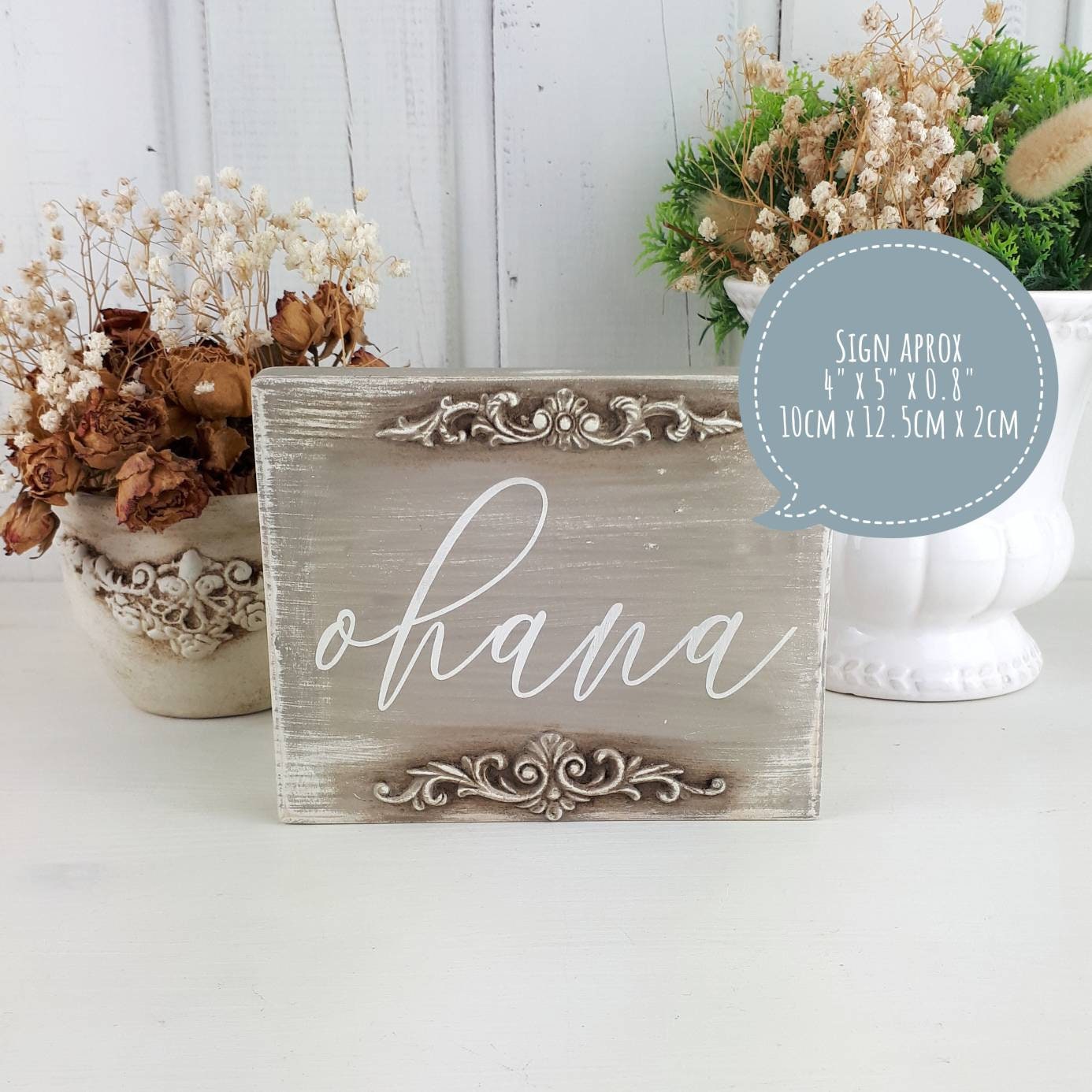Ohana Sign Havaiian Wood Sign Mini Shelf or Table Sitter - Etsy