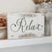 Relax Sign Bathroom Decor Wooden Spa Sign Shabby Chic Decor - Etsy