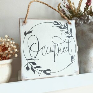 Vacant Occupied Sign, Bathroom Door Hanger, Farmhouse Wood Sign - Etsy