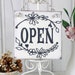 Open Closed Double Sided Wood Sign, Country Style Door Plaque for Small ...