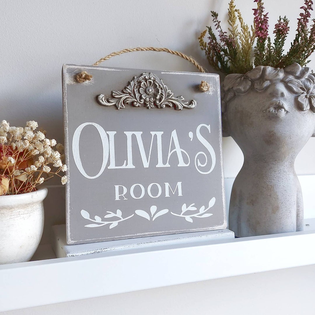 Personalized Kids Room Sign, Kids Name Door Sign, Customized Nursery ...