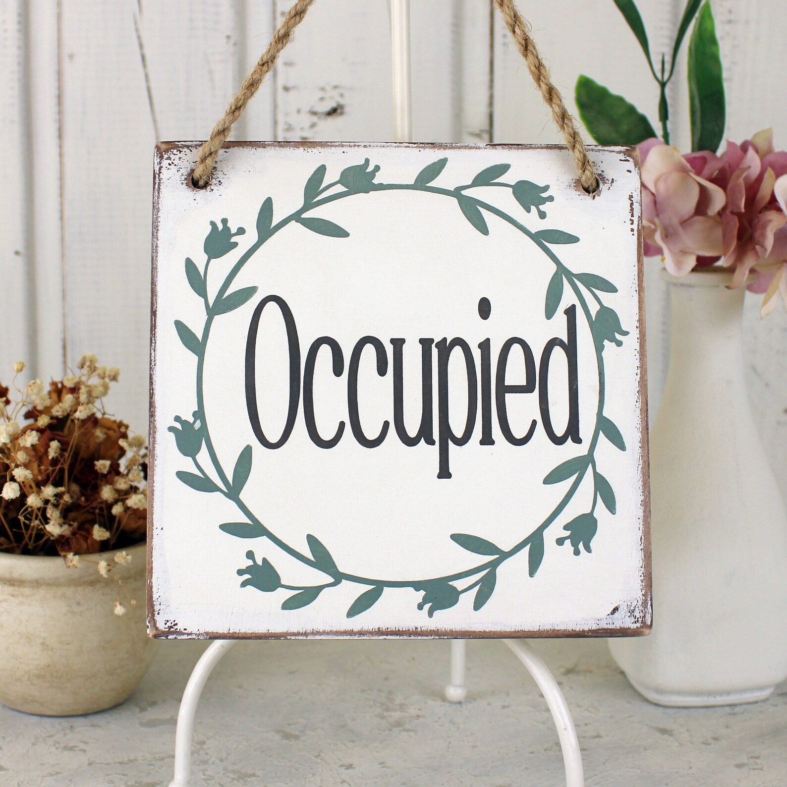 Occupied Sign for Bathroom Modern Farmhouse Bathroom Door - Etsy