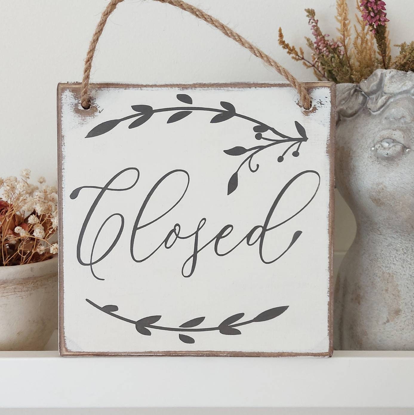 Open Closed Sign Double Sided Wood Sign Little Hanging - Etsy