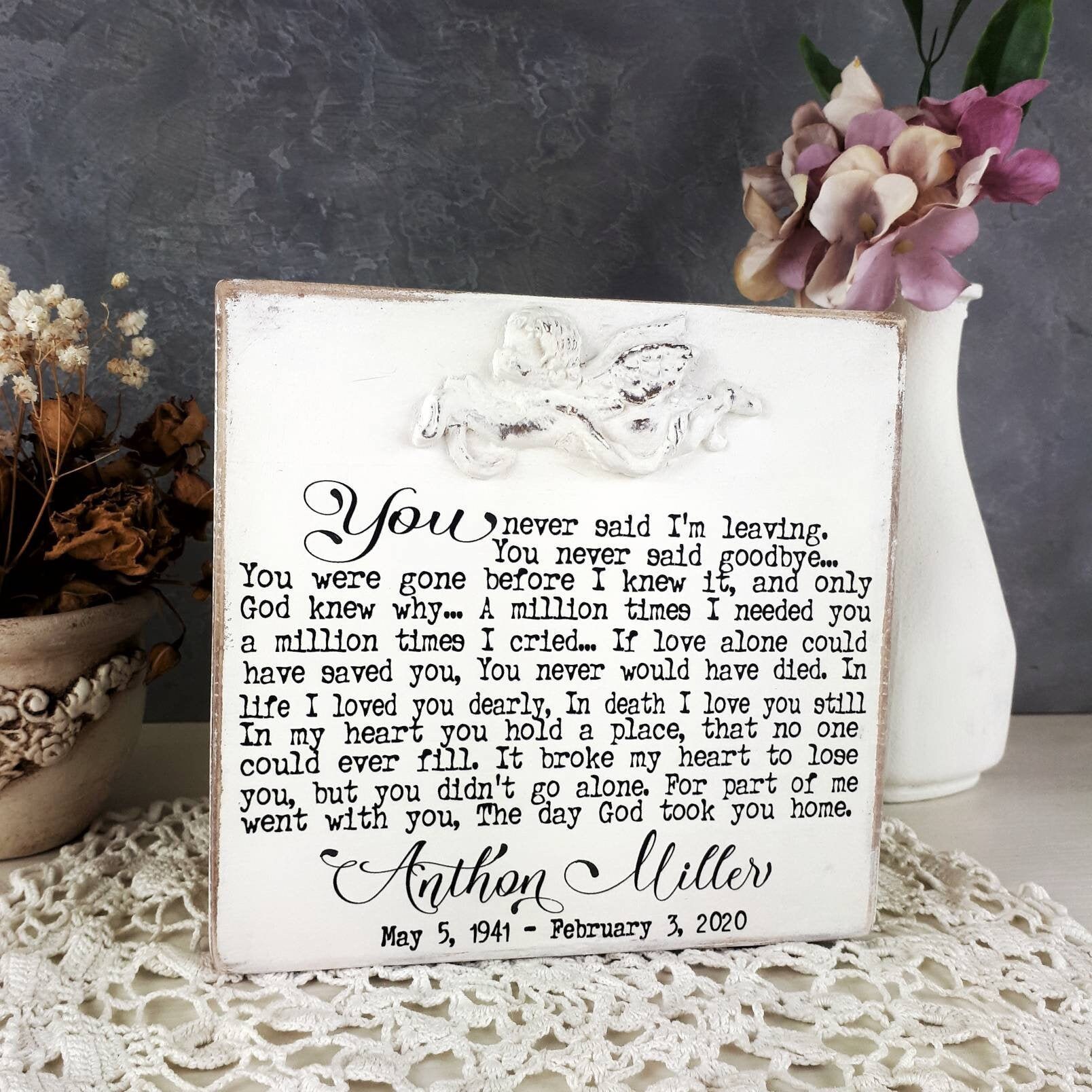 Personalized Memorial Sign, Sympathy Gift, Remembrance Decor - Etsy