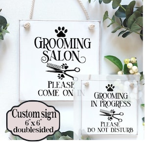 Dog Grooming Salon Sign, Double Sided Decor, Pet Spa Gift - Etsy