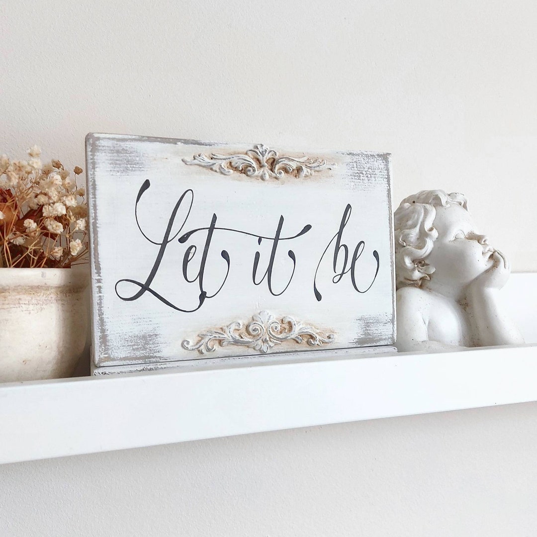 Let It Be Sign, Little Custom Wood Sign, French Signs - Etsy