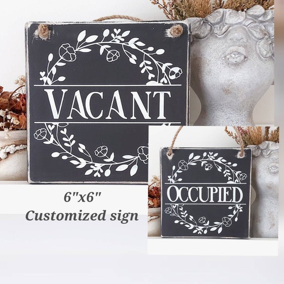 Occupied Sign Vacant Occupied Sign for Bathroom Double Sided - Etsy