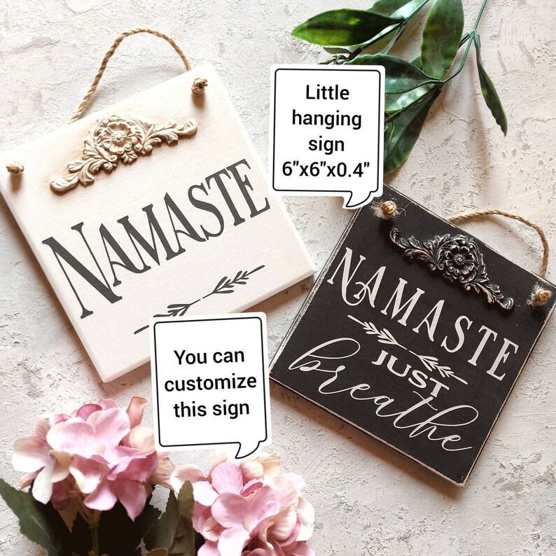 Yoga Studio Sign Yoga in Session Namaste Wood Sign | Etsy